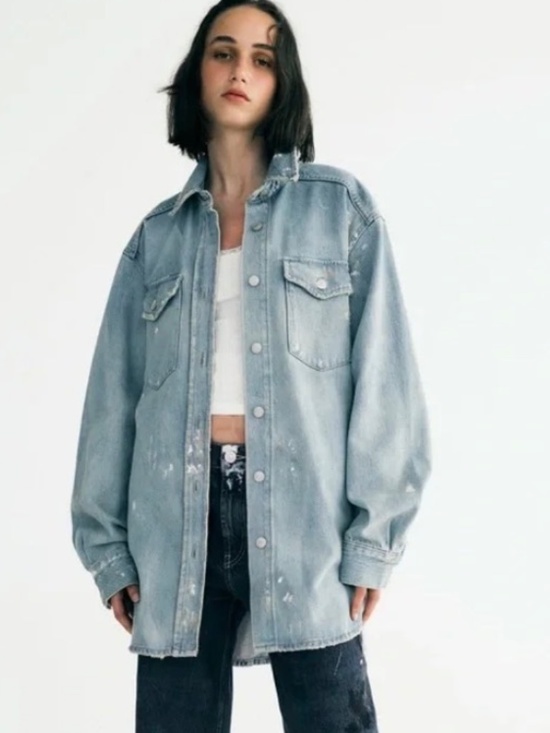 Zara Cropped Denim Jacket